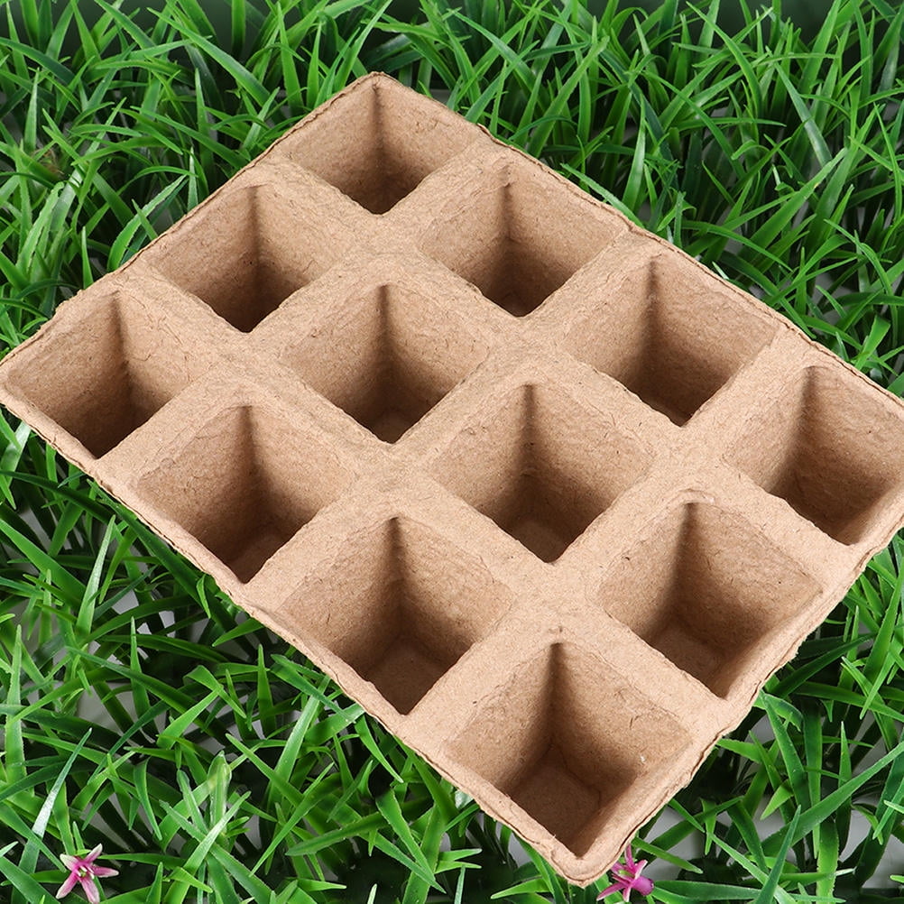 WHAMVOX 18 Pcs Nursery Cup Growing Herb Garden Planter Indoor Trays ...