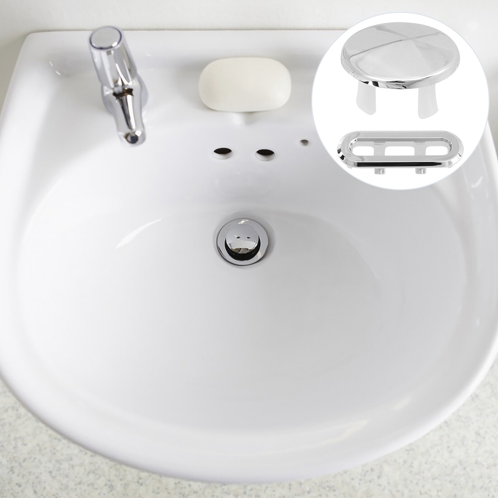 WHAMVOX 18pcs Wash Bath Sink Hole Covers Wash Basin Overflow Hole Ring ...