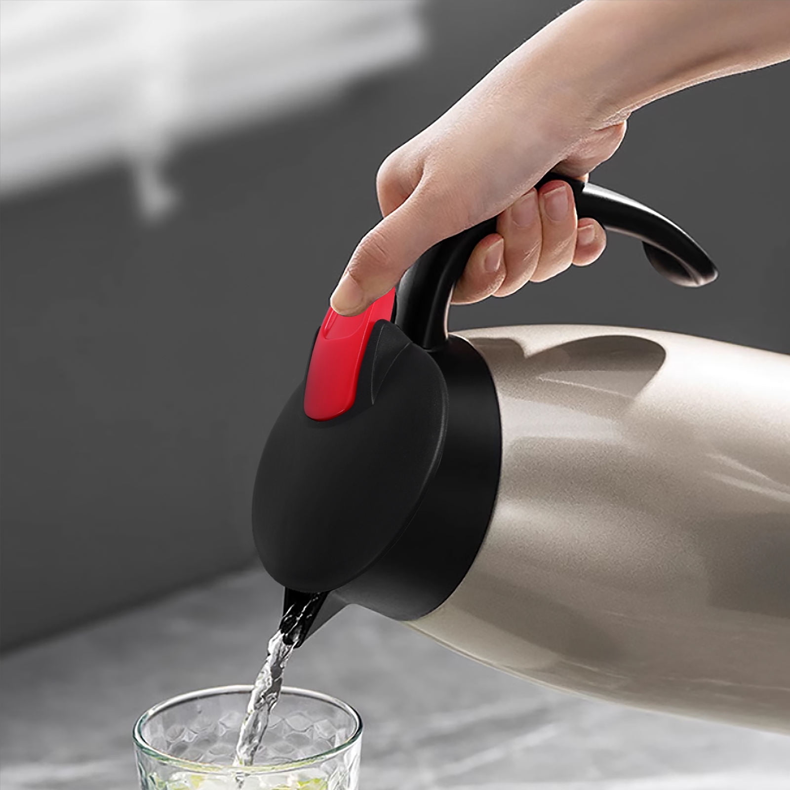 WHAMVOX 1Pack Coffee Carafe Replacement Cover Red Round Shape For Home ...