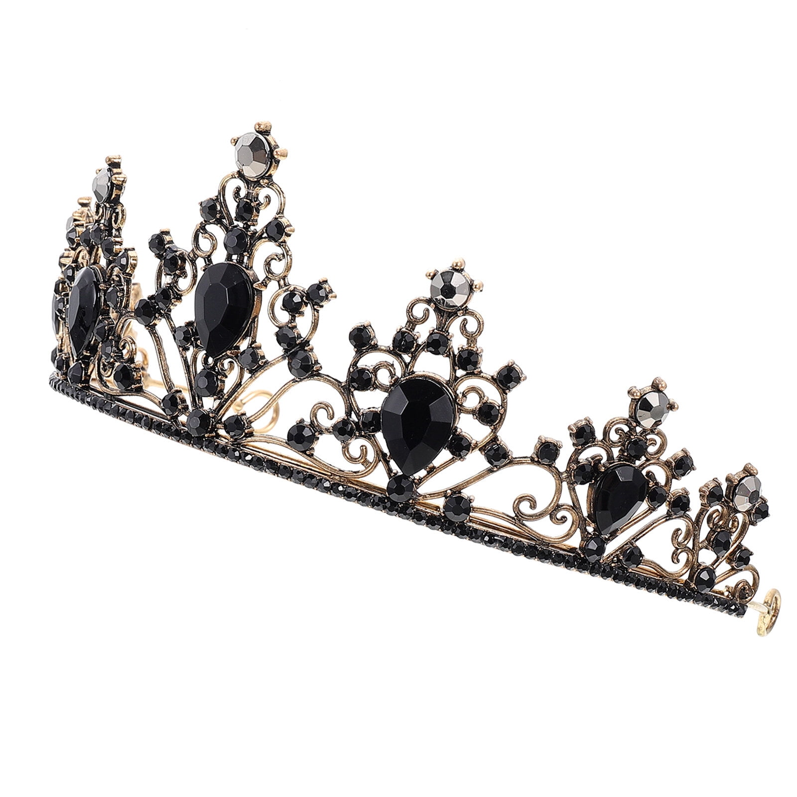 WHAMVOX 1Pack Cosplay Crown in Black Alloy for Stage and Party ...