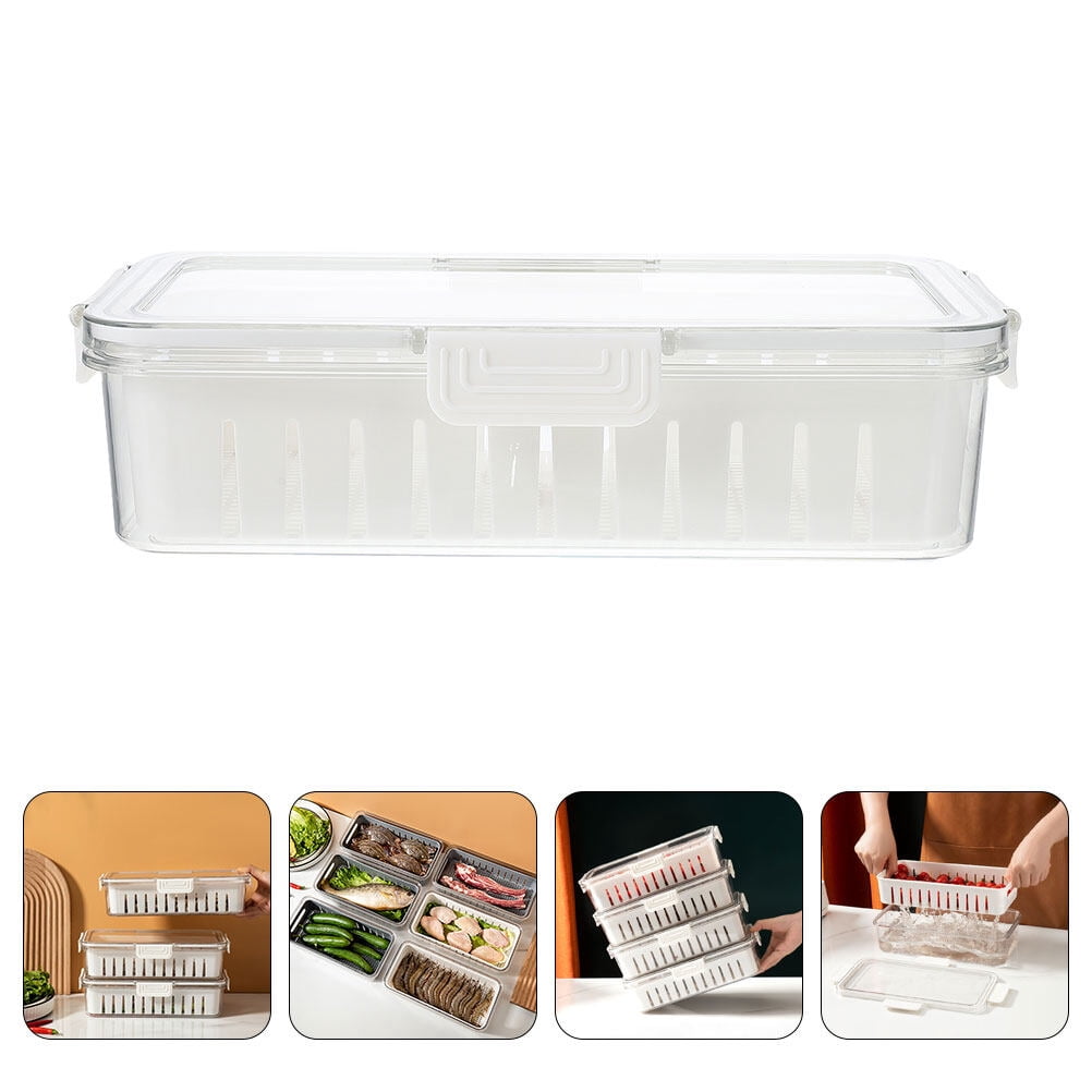 WHAMVOX 1Pack Fridge Food Box Containers For Food Storage White ...