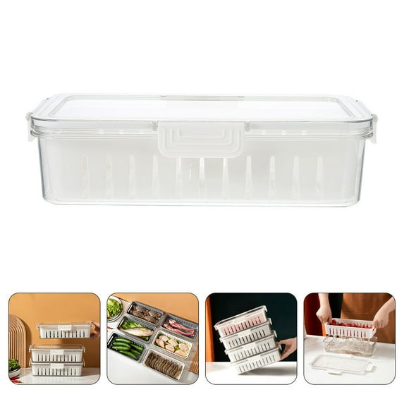 WHAMVOX 1Pack Fridge Food Box Containers For Food Storage White ...
