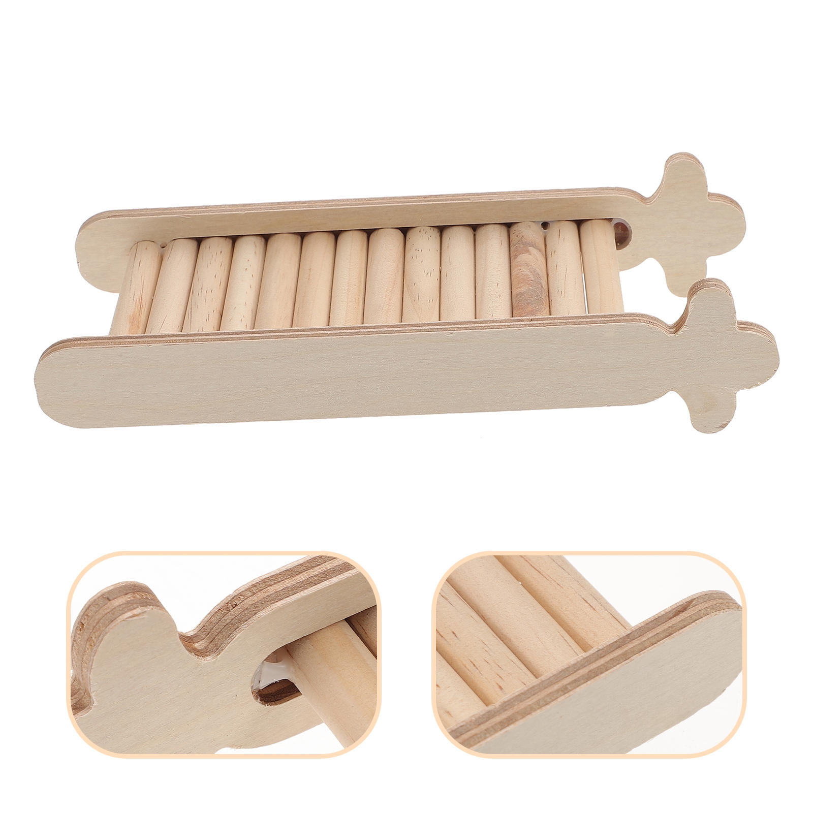 HEANUJJ Pet Entertainment Boredom Relief Wooden Ladder for Small Animal ...