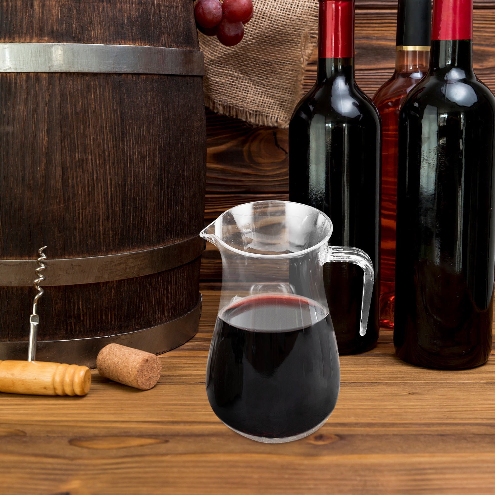 WHAMVOX 1Pack Pitcher Clear Body Plastic Reusable Beverage Dispensing ...