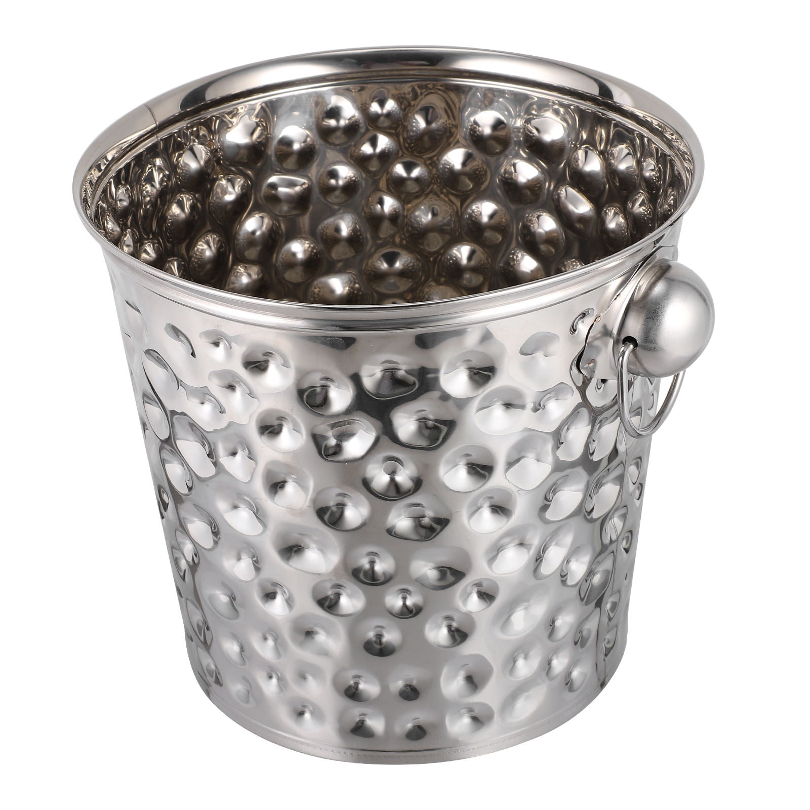 HOOWIFFY Chiller Ice Bucket Silver Stainless Steel 1Pc For Dining Room ...