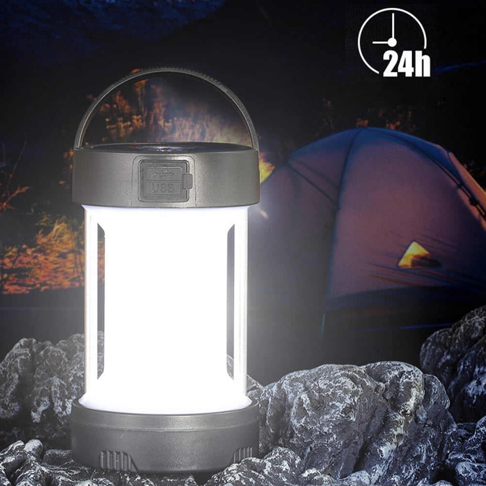 WHAMVOX 1Set Black ABS PVC Cylinder Led Camping Lantern for Campers ...
