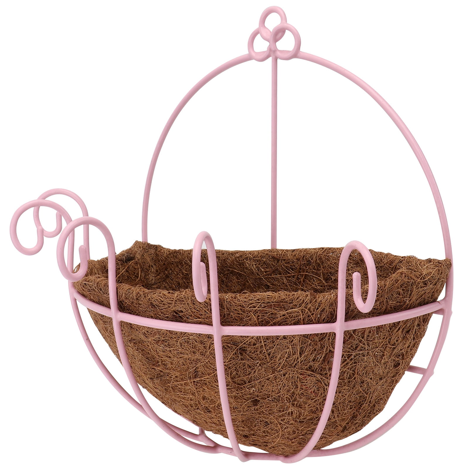 WHAMVOX 1Set Iron Hanging Planter Basket with Coir Liner Decorative ...