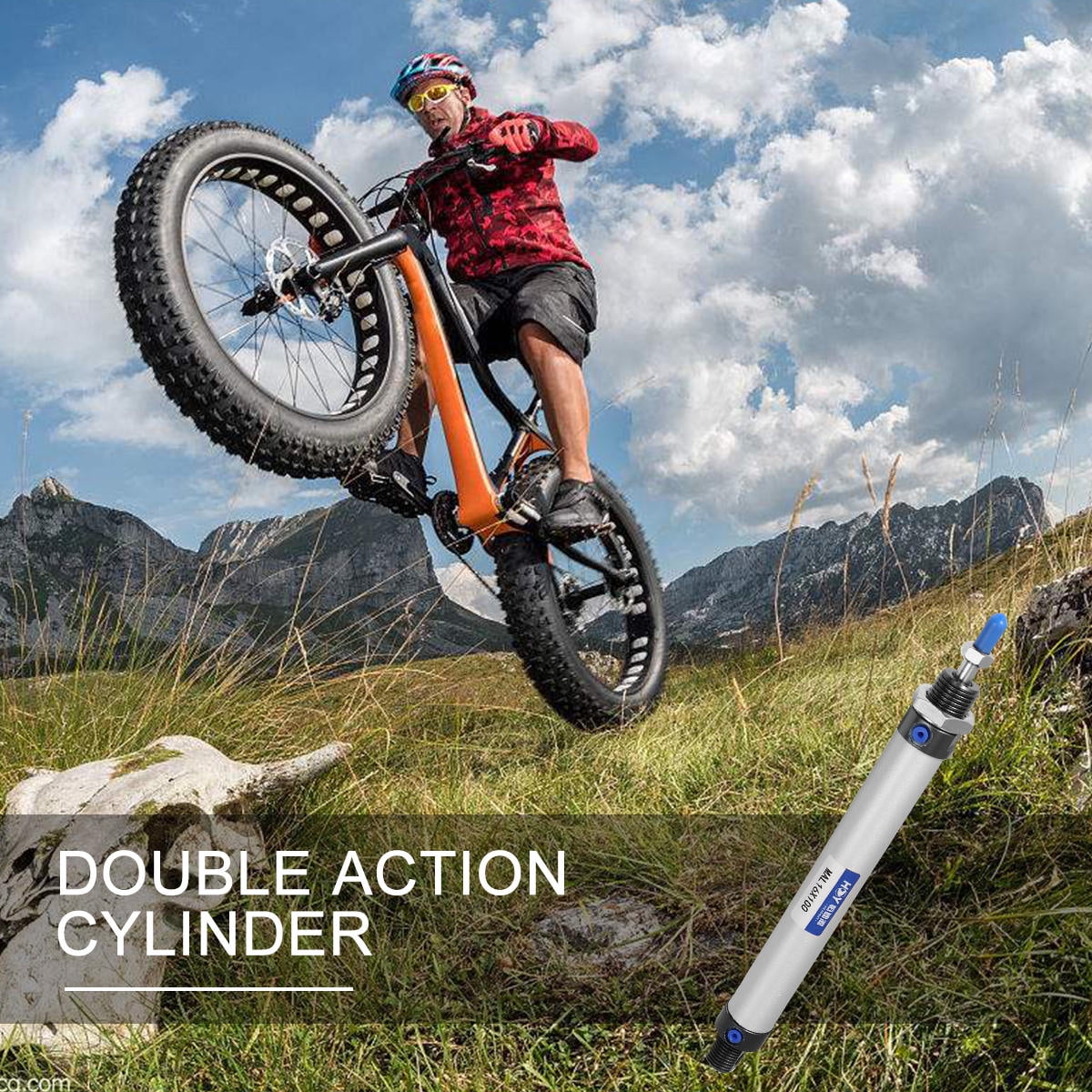 WHAMVOX 1Set Pneumatic Air Cylinder Aluminum Miniature for Material Handling Equipment - Walmart.com