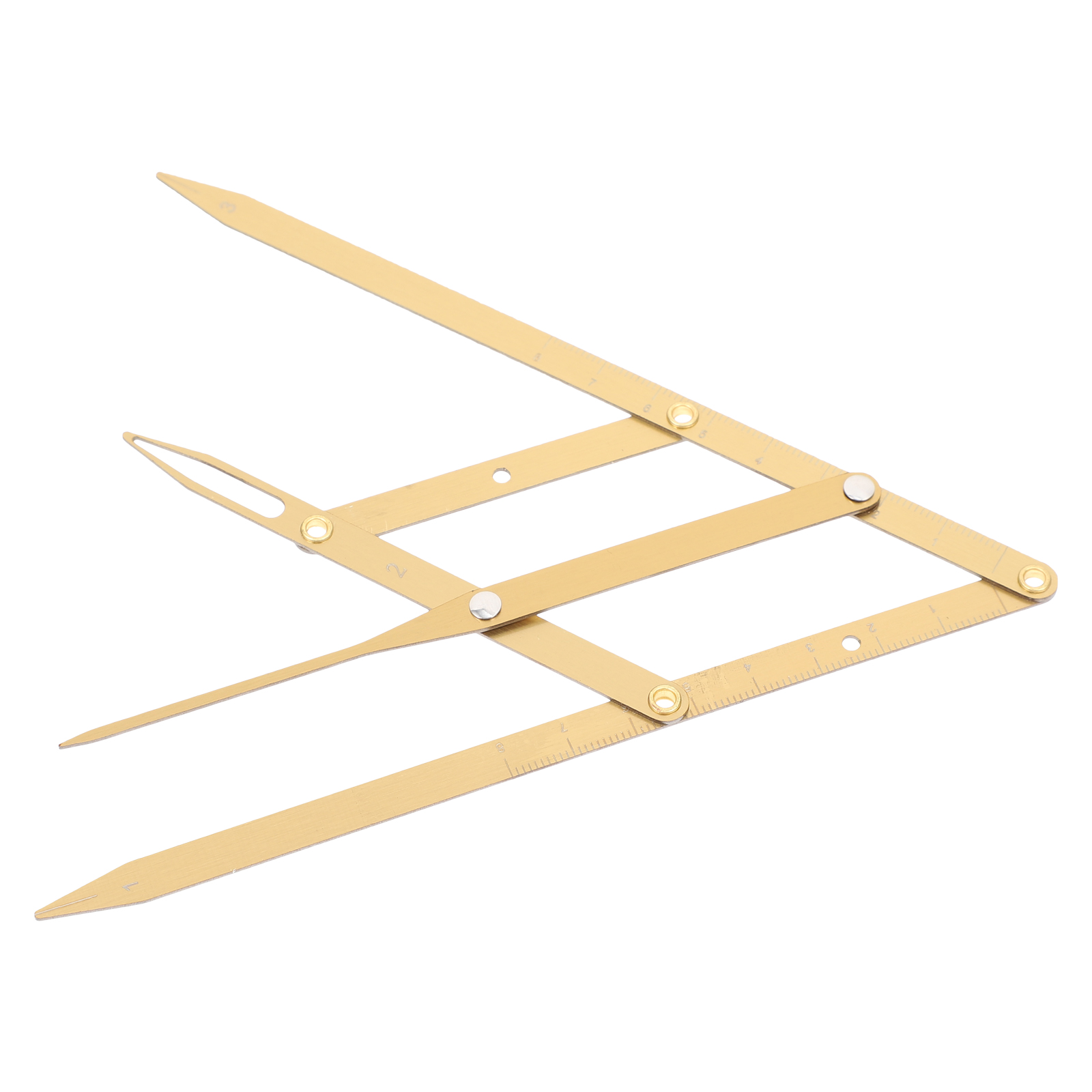 WHAMVOX 1pc Sliding Three-point Stainless Steel Eyebrow Ruler Golden ...