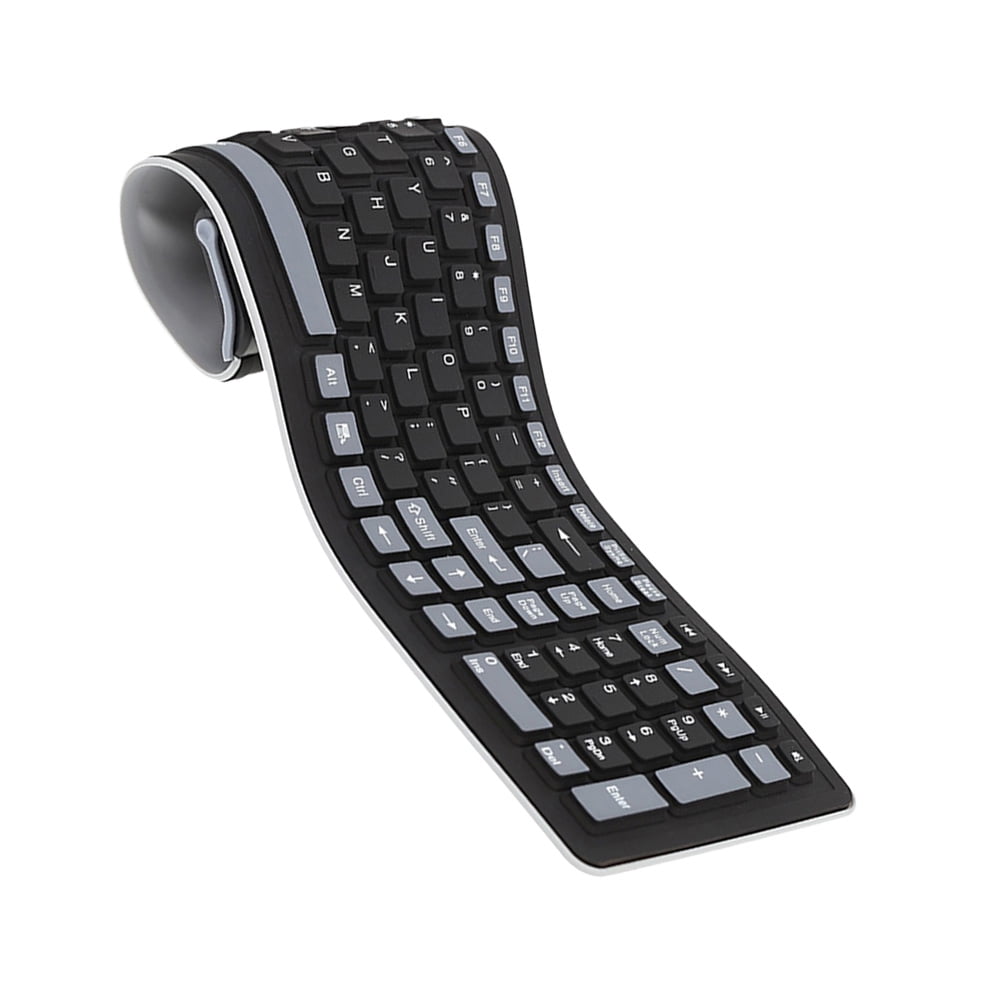 WHAMVOX 2 .4G Silicone Keyboard USB Keyboard Key Keyboard Black ...