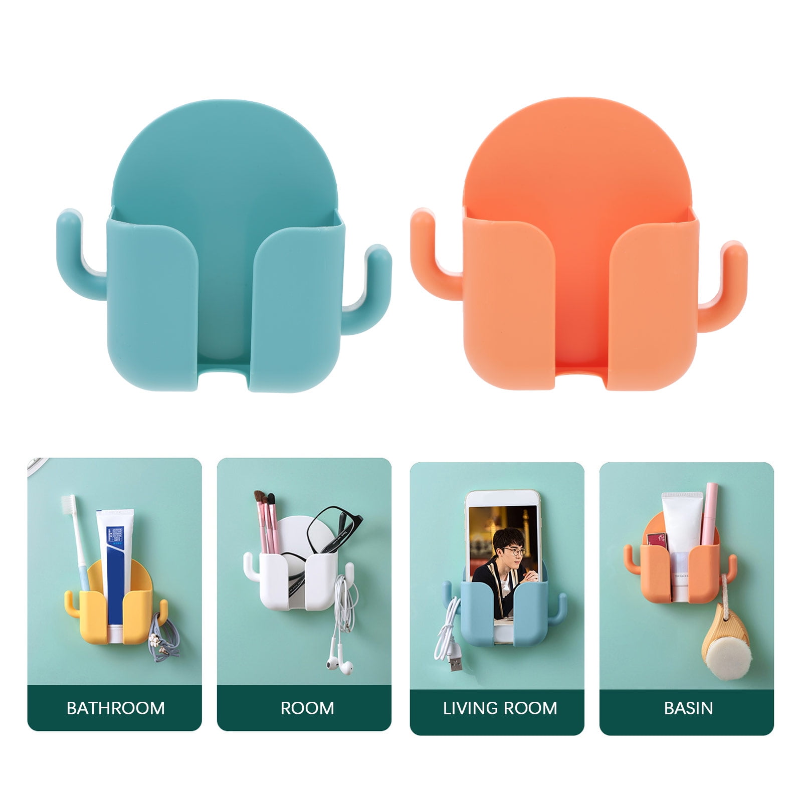 WHAMVOX 2 PCS Racks Wall-mounted Cellphone Monitor Storage Box ...