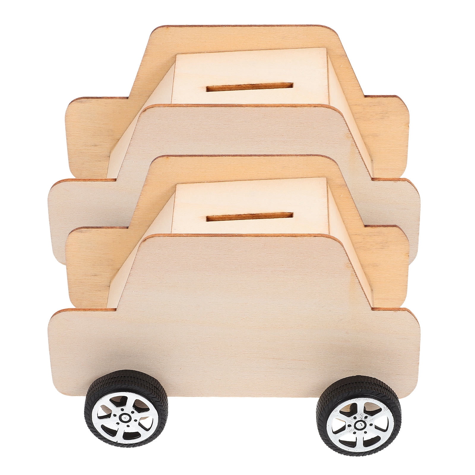 WHAMVOX 2 PCS Wooden Car Money Bank Coin Banks Children Toy Kids Piggy ...