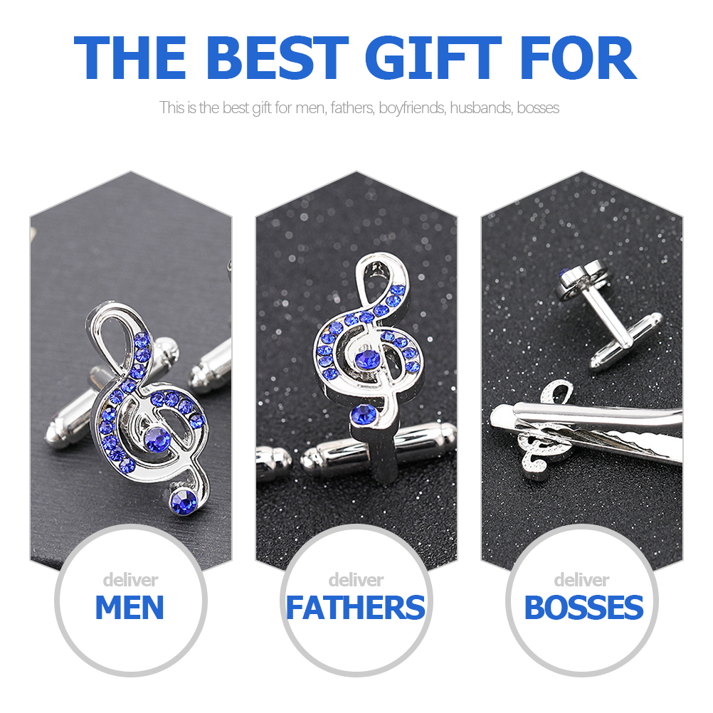 WHAMVOX 2 Pairs Gold for Men Shirt Cufflinks Note Sleeve Buckles ...