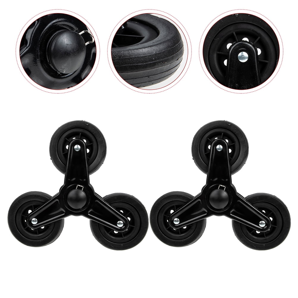 SEWCHICS Luggage Cart Casters Triangle Structure Iron 2 Pairs 8.7x8 ...