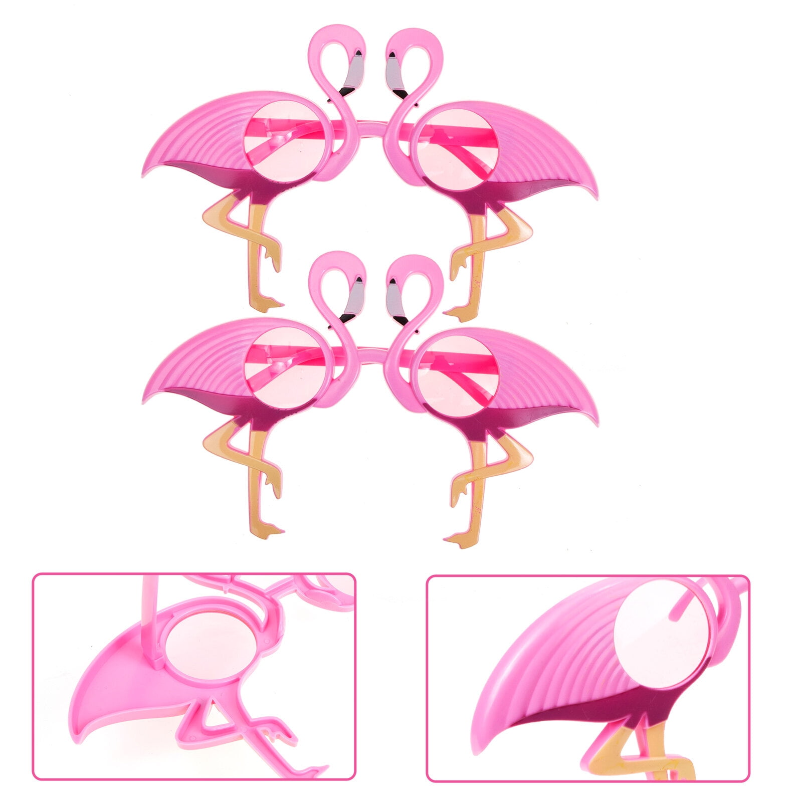 WHAMVOX 2 Pairs Hawaiian Party Photo Booth Props Flamingo Shape Rosy ...