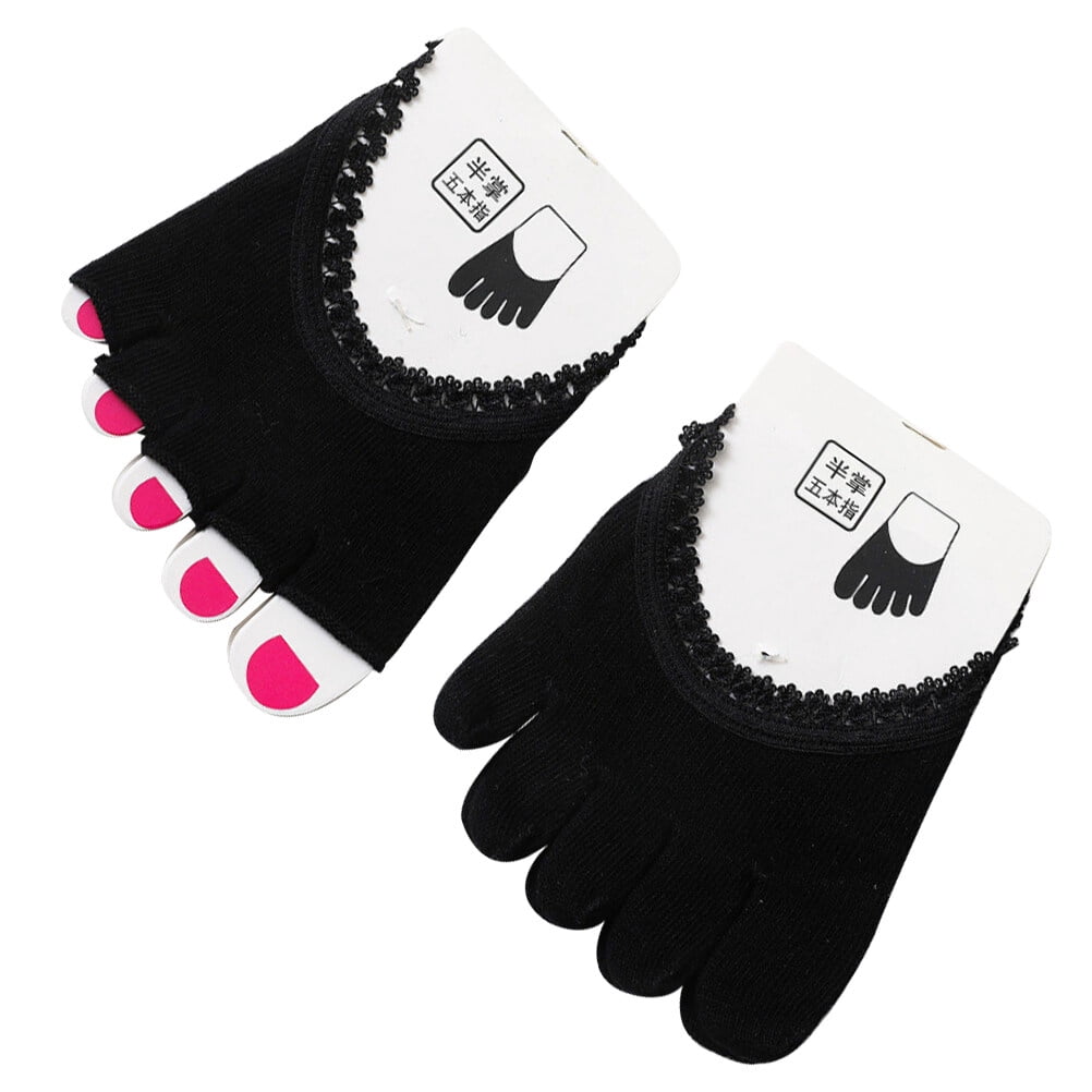 WHAMVOX 2 Pairs Lace Sole Pad Socks Multiple-use Invisible for Women ...