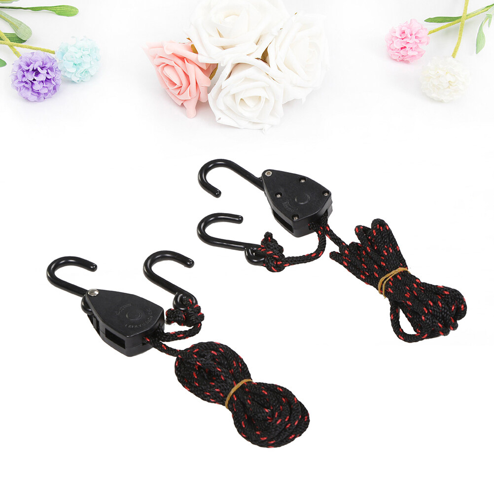 WHAMVOX 2 Pairs Ratchet Hanger Tackle Pulley Rope Adjustable Rope ...