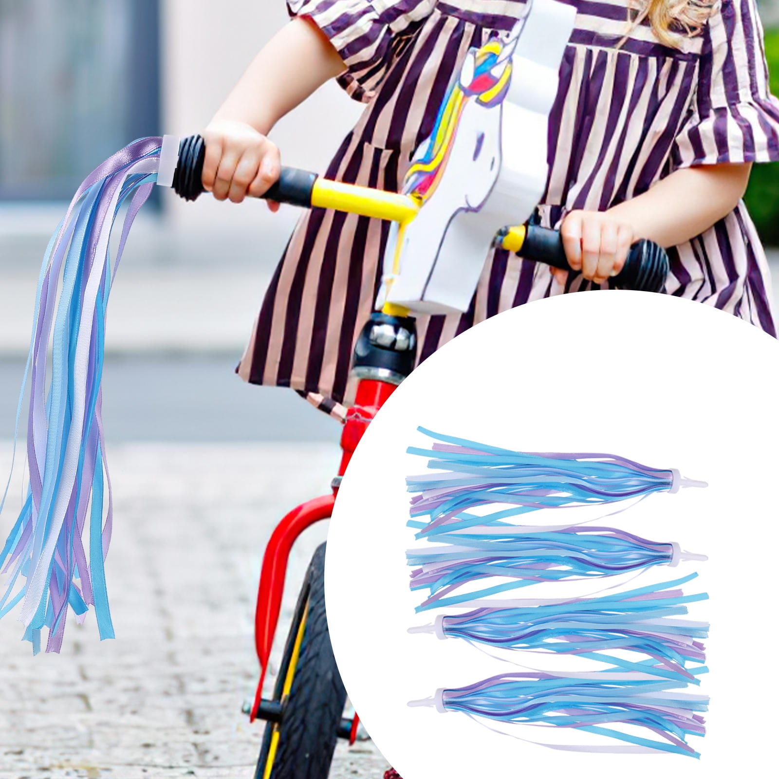 WHAMVOX 2 Pairs Scooter Ribbons Bike Handle Streamer Streamers Tassels ...
