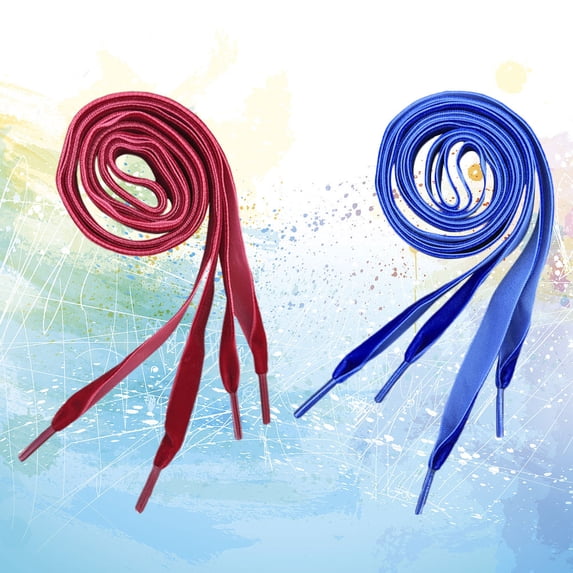 WHAMVOX 2 Pairs Shoe Laces for Sneakers Velvet Shoelaces Ribbon Style ...