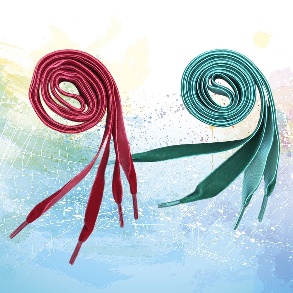 WHAMVOX 2 Pairs Wide Flat Shoelace Velvet Shoelaces for All Kinds of ...
