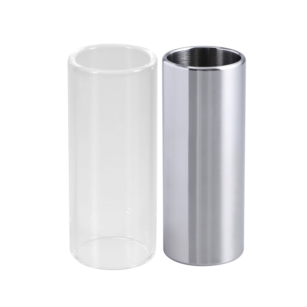 WHAMVOX 2 Pcs 60MM Glass Slide and Stainless Steel Slide Medium ...