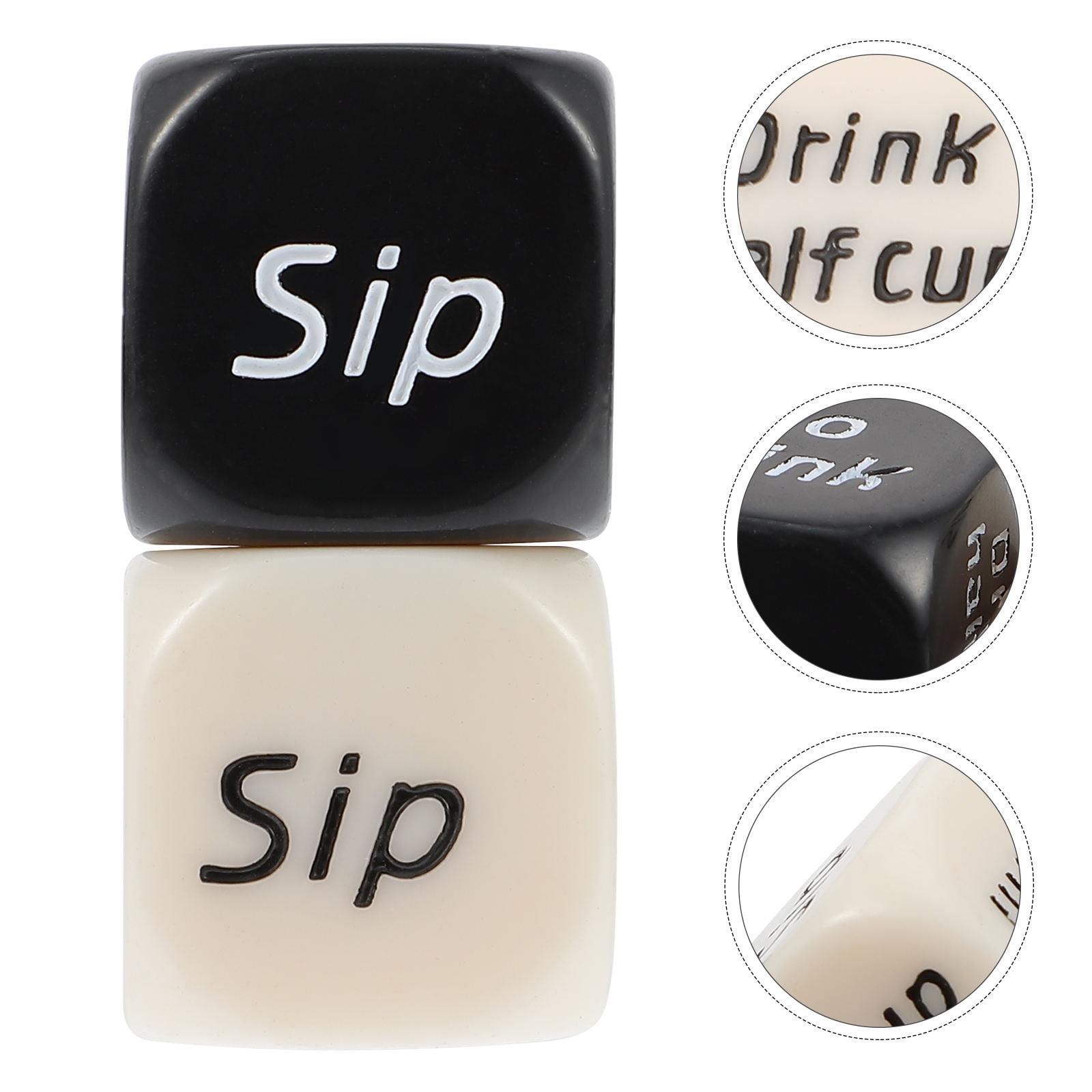 WHAMVOX 2 Pcs Adults Drinking Game Dice Dice Tools Cubes Game Die Funny ...