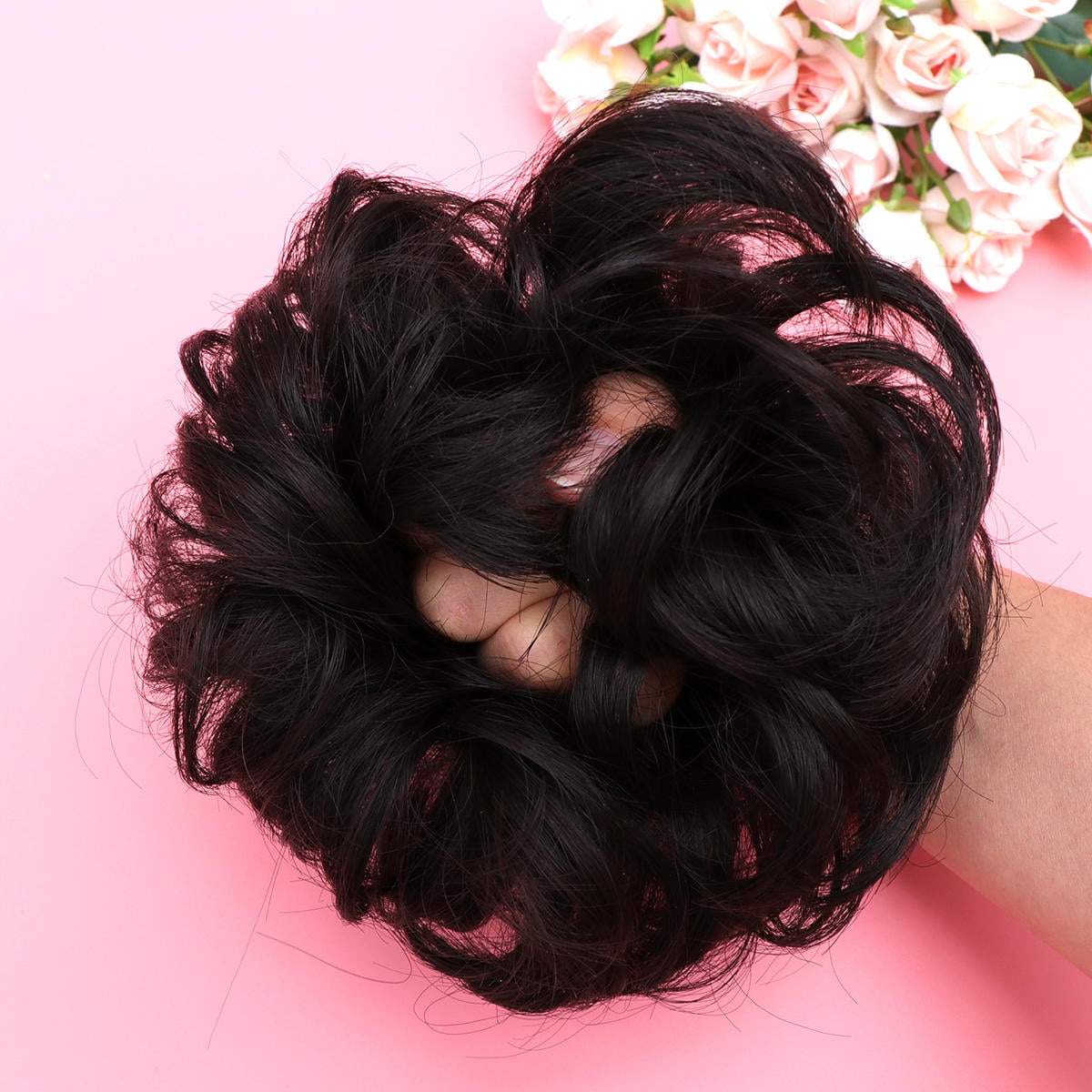 WHAMVOX 2 Pcs Buns Messy Hair Dispenser Head Flower Hair Chignon ...
