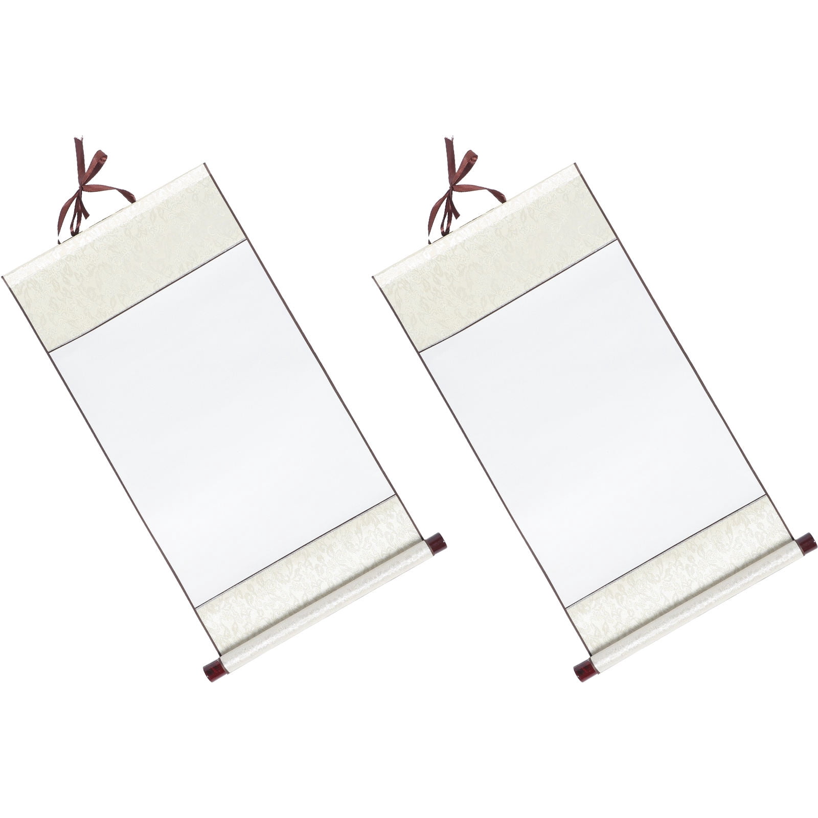 WHAMVOX 2 Pcs Calligraphy Paper Art Wall Scroll Drawing Blank Hanging ...