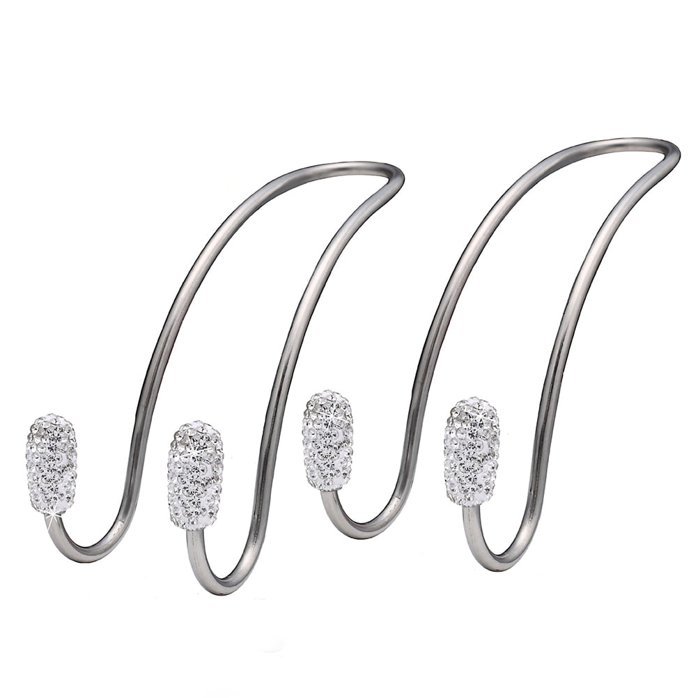 WHAMVOX 2 Pcs Car Back Seat Hooks Stainless Steel Double Hook for Car ...