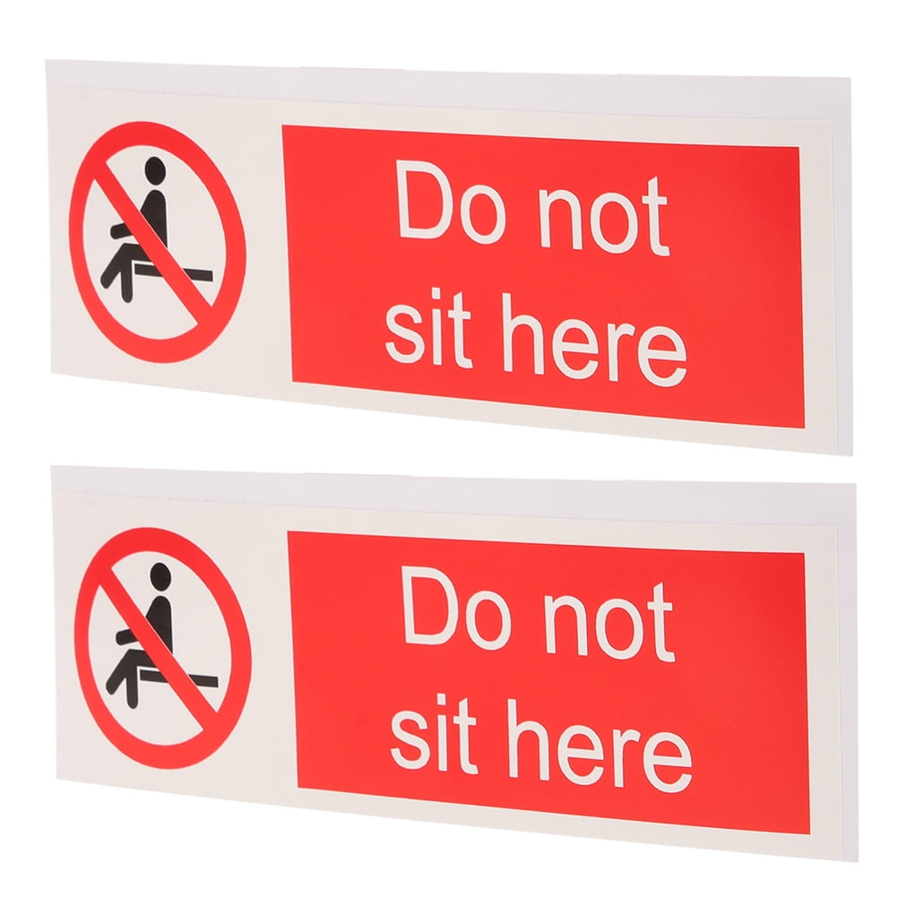 WHAMVOX 2 Pcs Caution Warning Sign Parking Violation Stickers Office ...