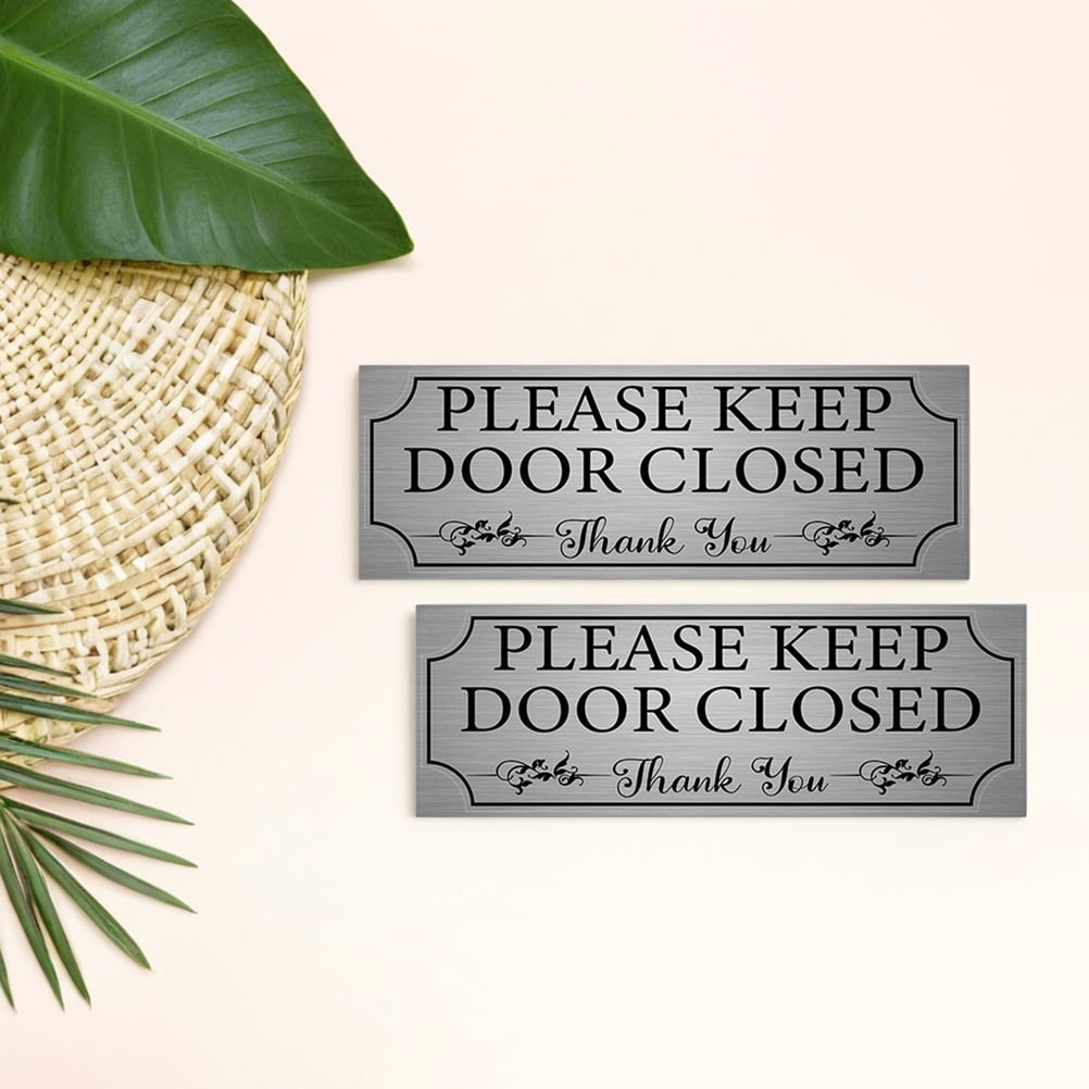 WHAMVOX 2 Pcs Door Closing Reminder Sticker Notice Keep Door Closed ...