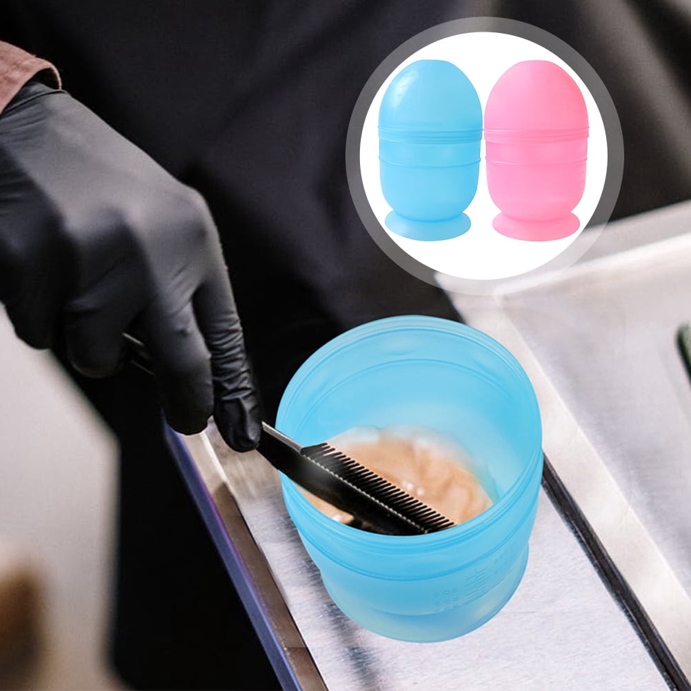 DECORNIJIA Hair Dye Measuring Cup Plastic Pink 2Pcs for Regular Hair ...