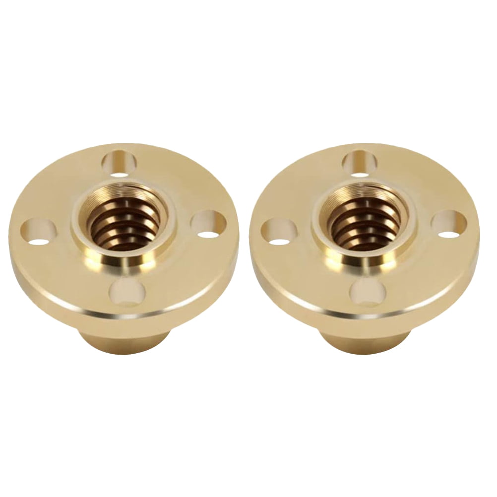 WHAMVOX 2 Pcs Elimination Gap Nut Lead Screw Nuts Trapezoidal Golden ...
