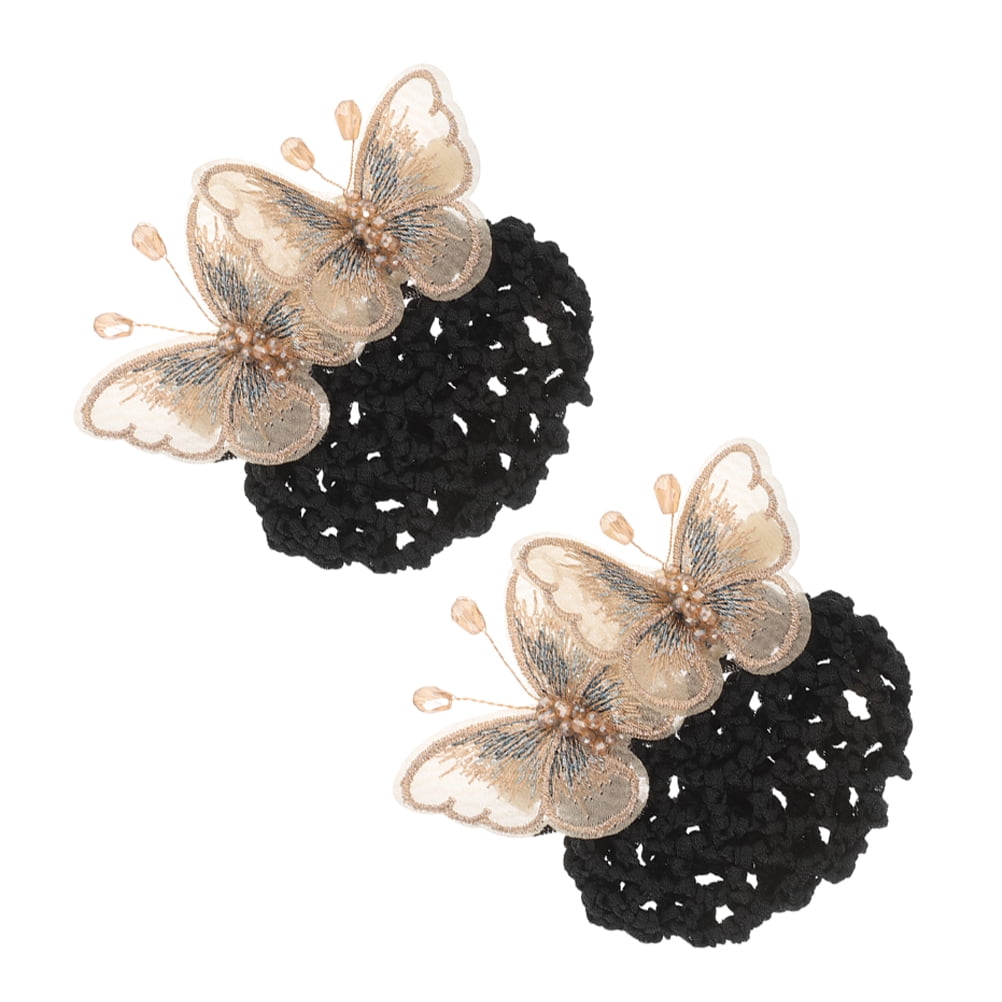 WHAMVOX 2 Pcs Fashionable Hair Bun Covers for Women Hairnet Headwear ...