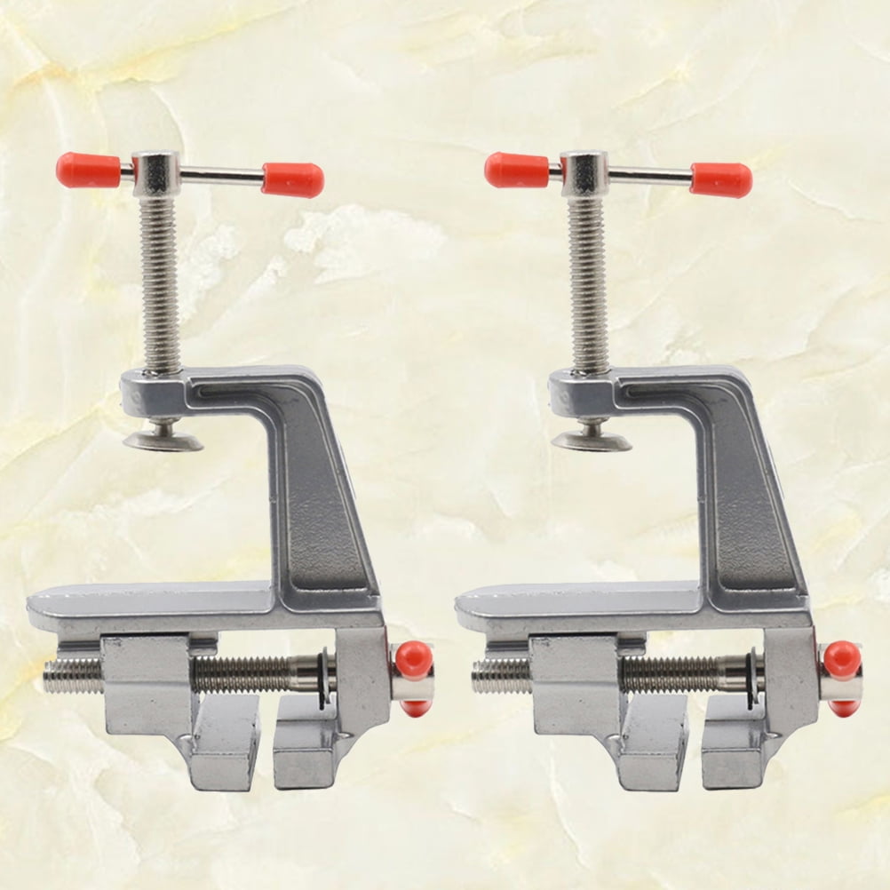 WHAMVOX 2 Pcs Flat Table Vise Clamp-on Bench Clamps Woodworking Vice ...