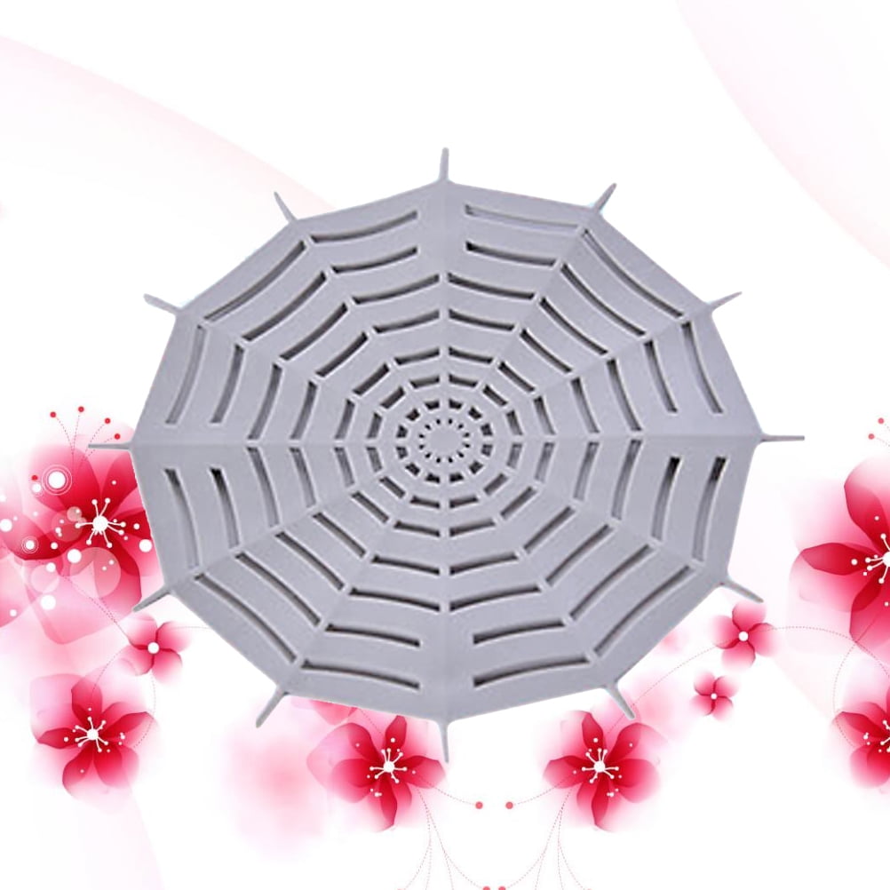 WHAMVOX 2 Pcs Floor Drain Filter Spider Web Shaped Drain Filter Grey ...