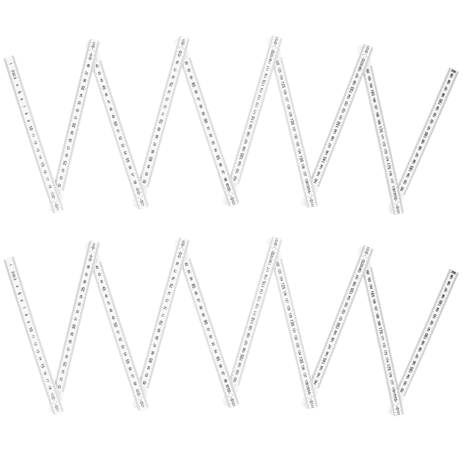 WHAMVOX 2 Pcs Foldable Rulers Folable Measuring Material Measure ...