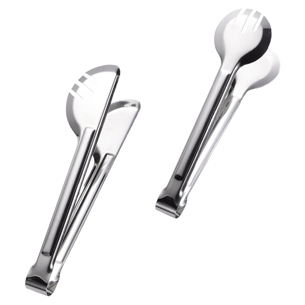 Luxshiny Food Clamp Silver Stainless Steel 2Pcs 9.24X2.55X1.57in ...