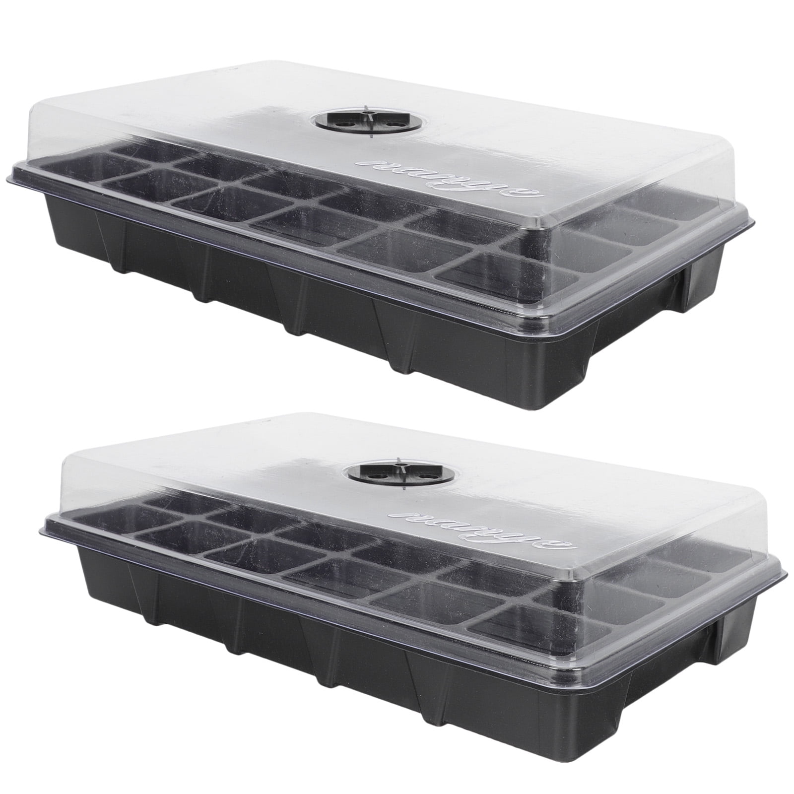 FESTFENDS Seedling Tray Black 2Pcs 14.93X9.04X3.54in - Walmart.com