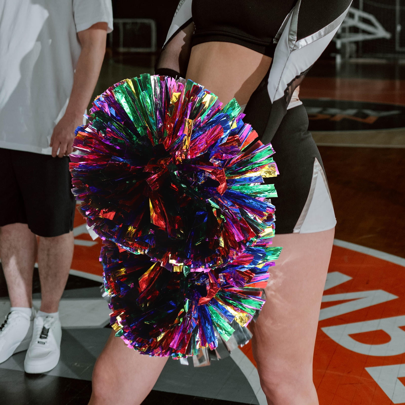 WHAMVOX 2 Pcs Hand-cranked Flower Ball Cheering Dance Pompoms ...