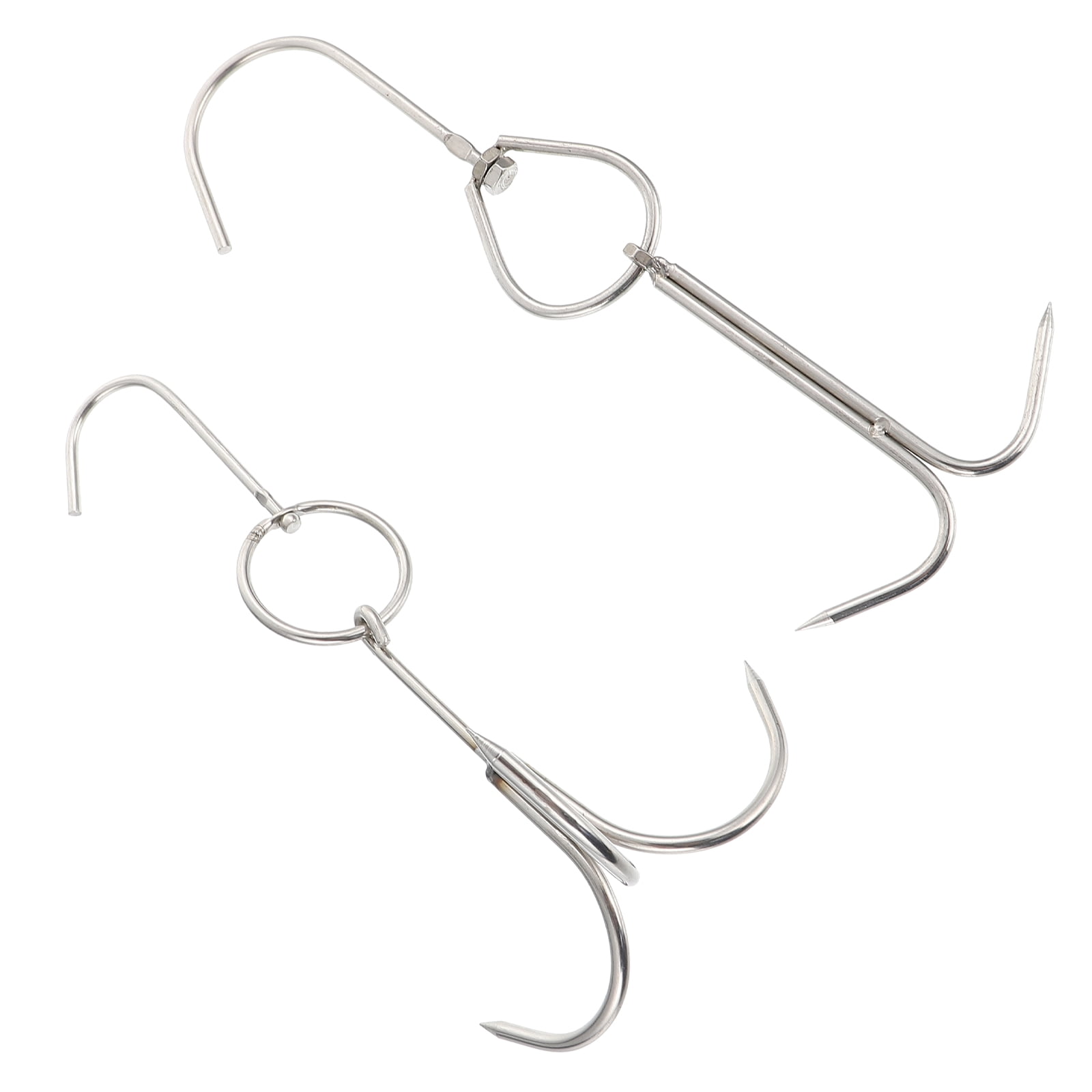 WHAMVOX 2 Pcs Hanging Hooks for Grill Meat Drying Pork Garden Barbecue ...