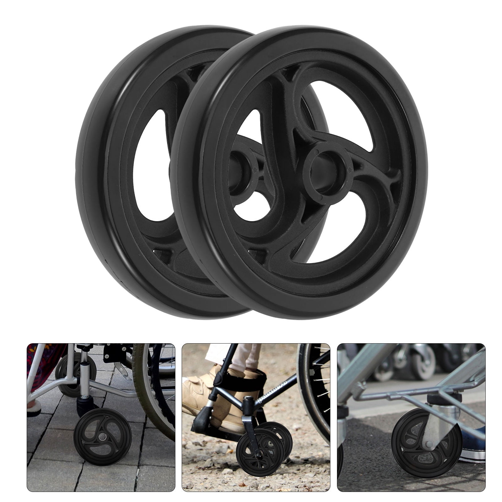 WHAMVOX 2 Pcs Heavy Duty Shopping Cart Wheels Caster Casters ...