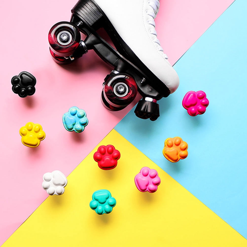 WHAMVOX Roller Skates Brakes Red 2Pcs 5.6X5Cm Rubber - Walmart.com