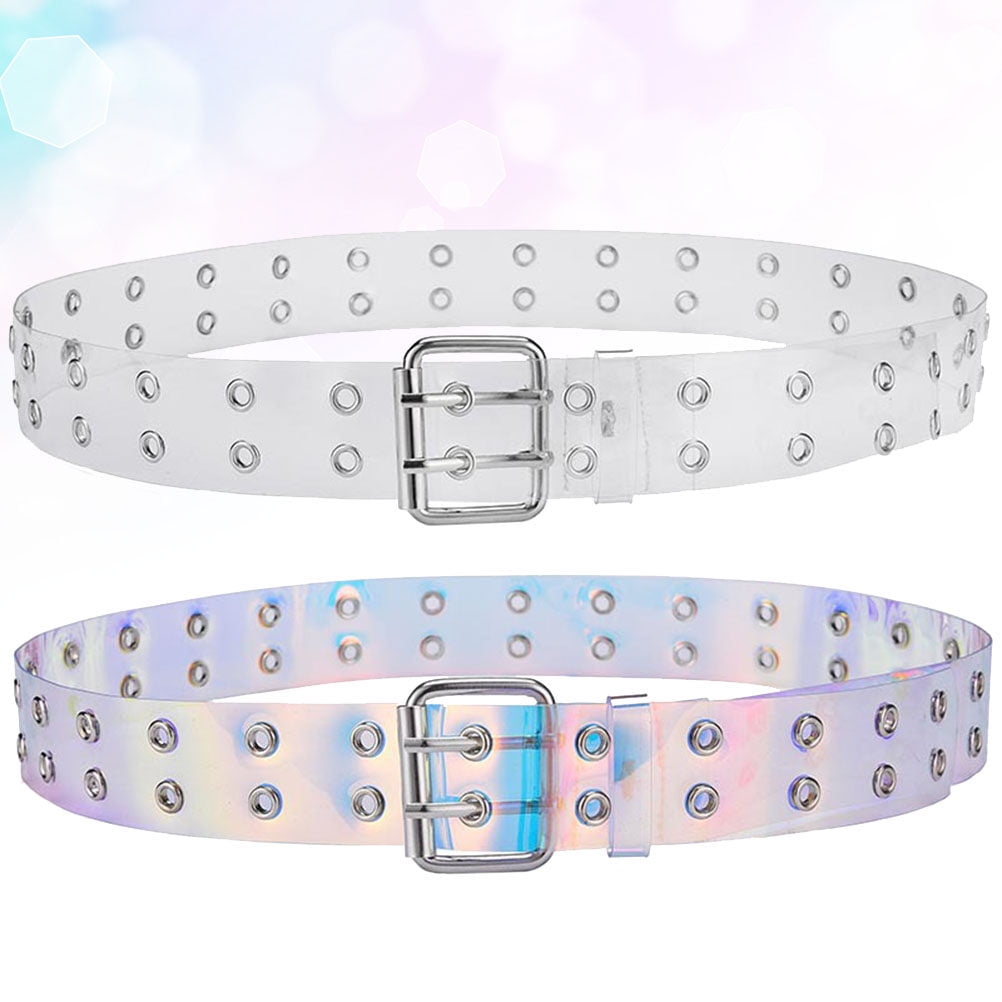 WHAMVOX 2 Pcs Iridescent Belt Belts for Men Double Row Air Hole Retro ...