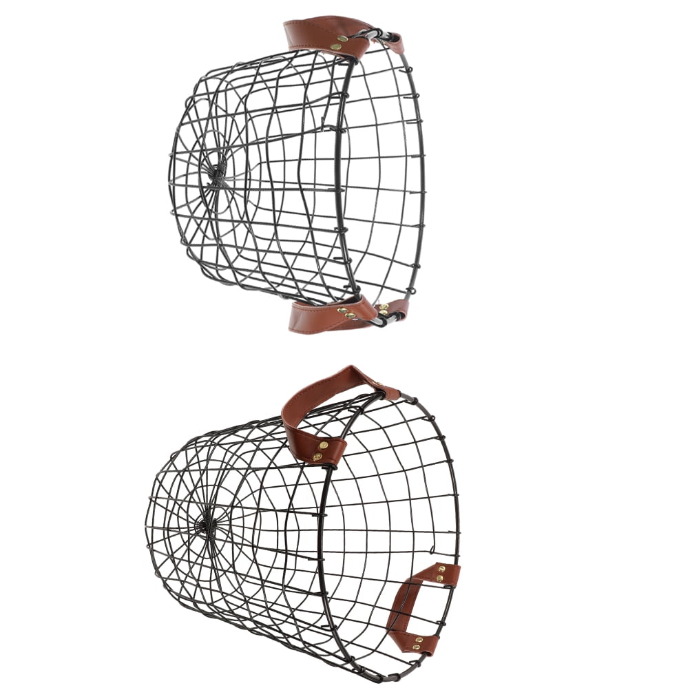 WHAMVOX 2 Pcs Large Black Wire Basket Wrought Iron Firewood - Walmart.com