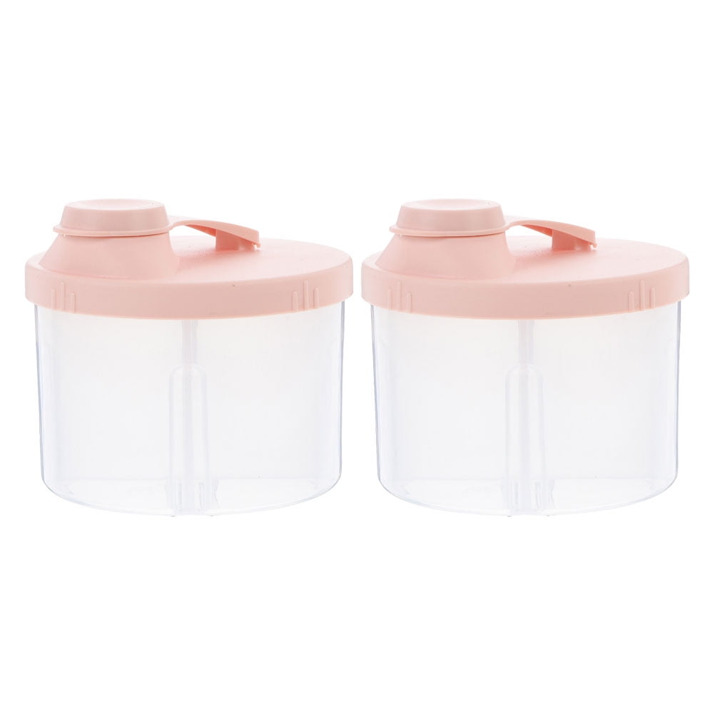 WHAMVOX 2 Pcs Milk Powder Portable Box Rotating Compartment Container ...