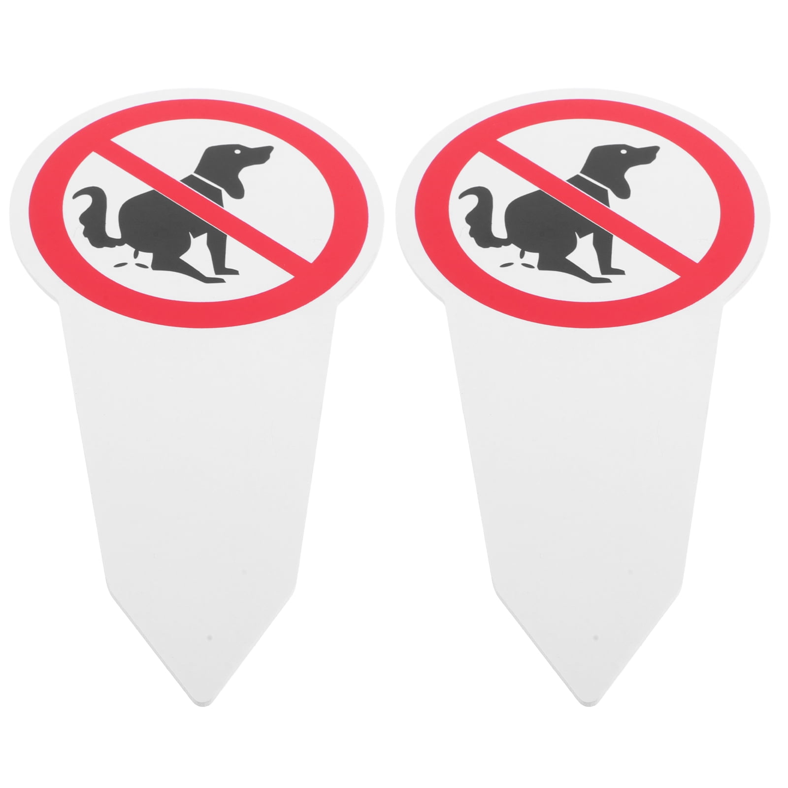 WHAMVOX 2 Pcs No Pooping Sign Garden Dog Warning Signs Park Placard ...