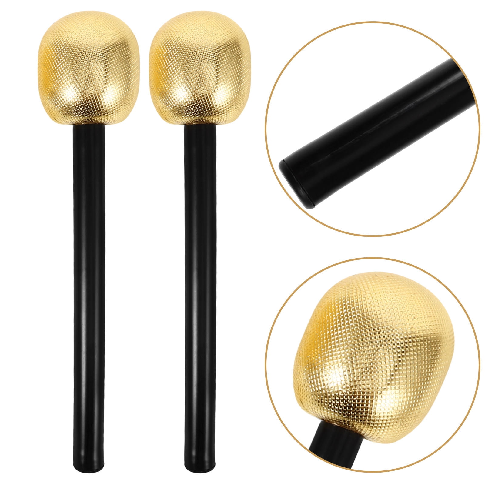 WHAMVOX 2 Pcs Pretend Play Karaoke Prop Fake Microphone Props Child ...