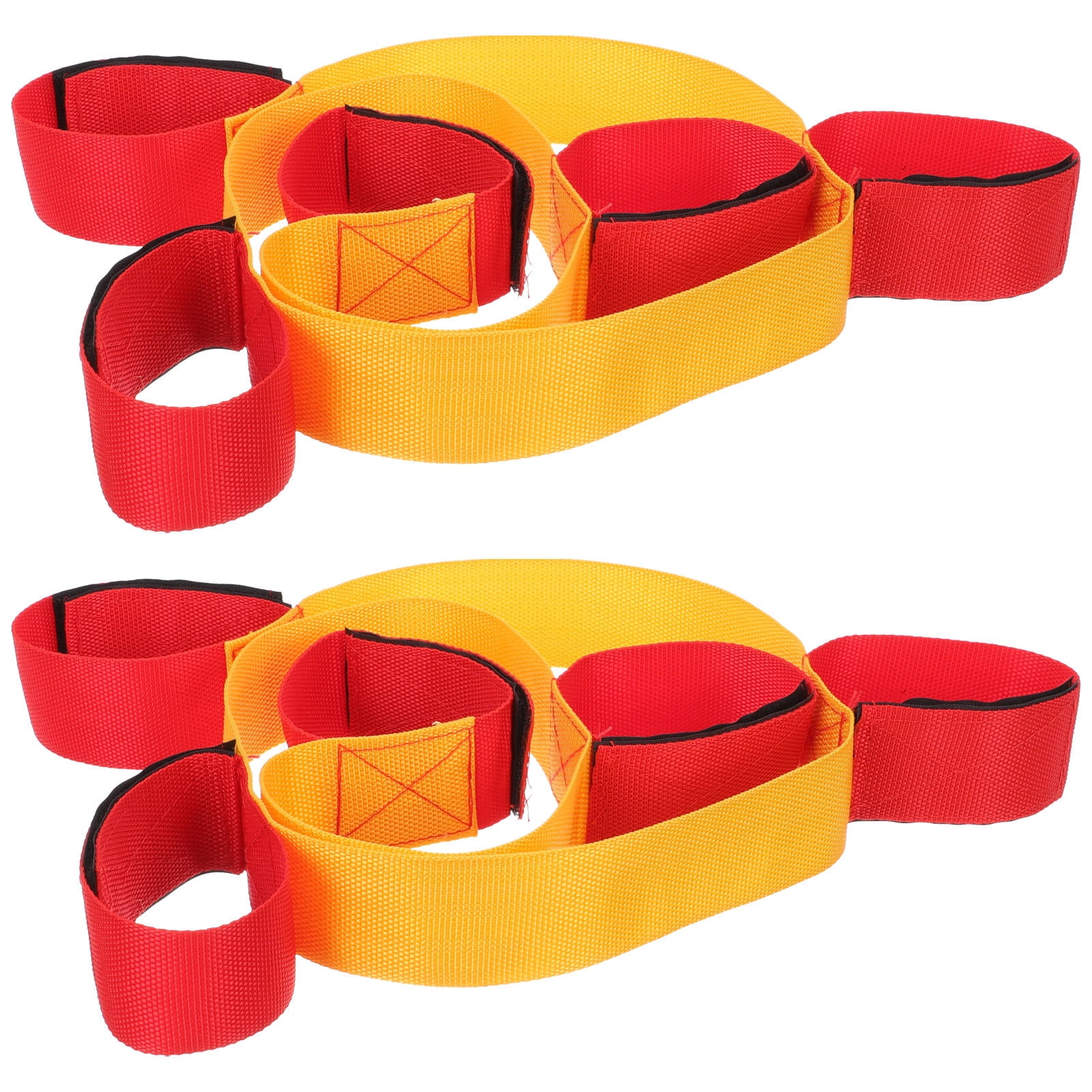 WHAMVOX 2 Pcs Reusable Leg Straps Bright Color Teamwork Game Ropes ...