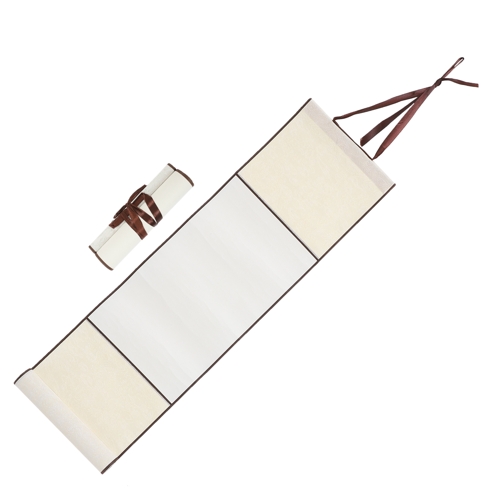 WHAMVOX 2 Pcs Rice Paper Blank Hanging Scroll Wall Scrolls Calligraphy ...